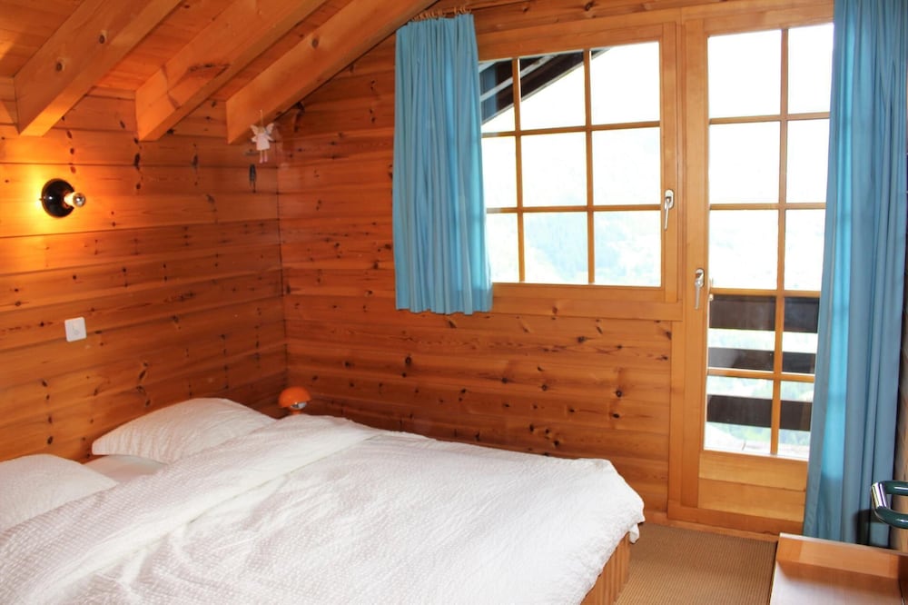 Comfortable chalet for 4 persons : Living room with wood stove (mixed ...