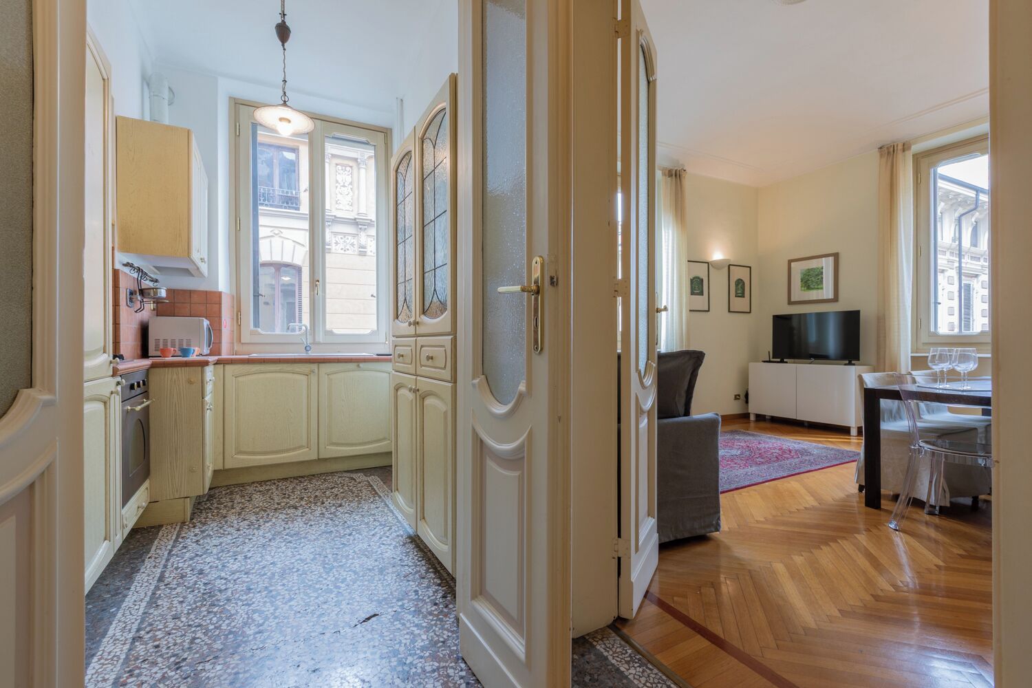 Apartamento Básico, varanda | Cozinha privada