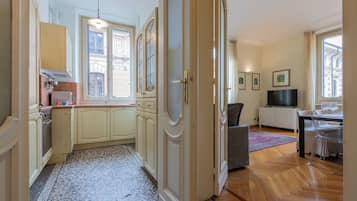 Apartamento Básico, varanda | Cozinha privada