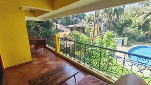 Apartamento, 1 quarto, varanda, vista para o jardim | Varanda
