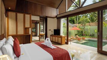 Villa, 1 quarto, vista para a piscina | Minibar, Wi-fi grátis
