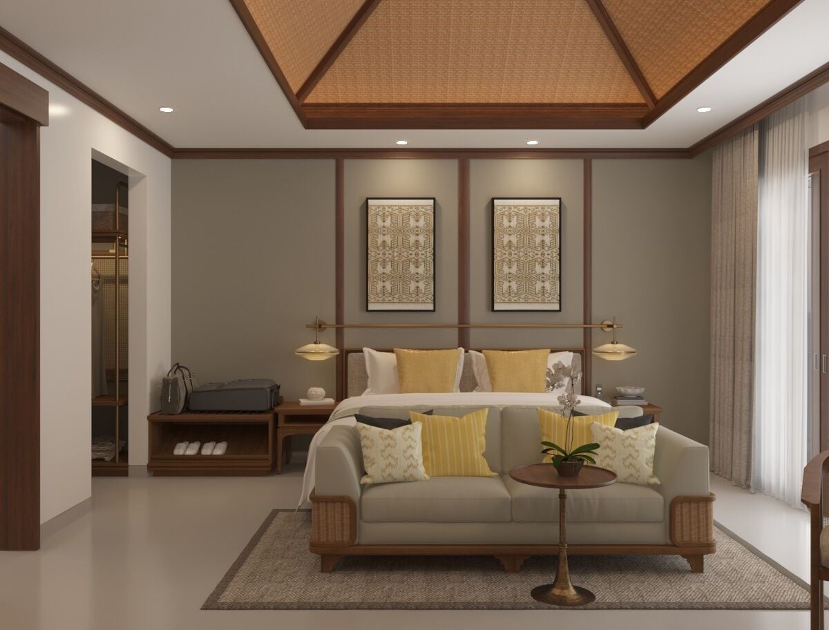 Vila superior, 1 quarto, vista para o jardim | Frigobar (abastecido com alguns itens grátis), cofres nos quartos