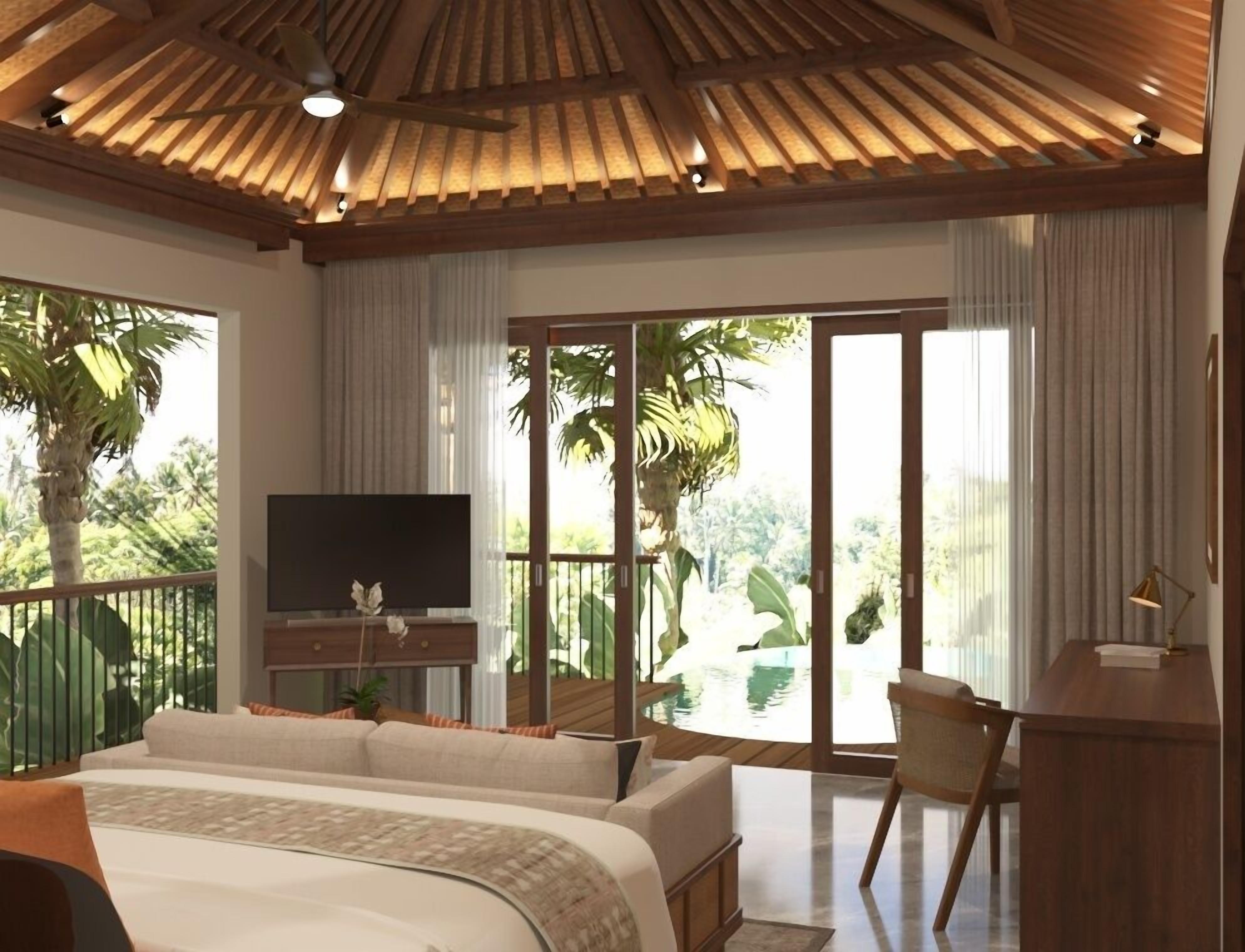 Vila executiva, 1 quarto, vista para o jardim | Frigobar (abastecido com alguns itens grátis), cofres nos quartos