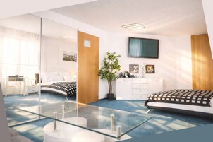 Apartamento Deluxe, vista para o resort | Secretária, secretária adequada para computadores portáteis 