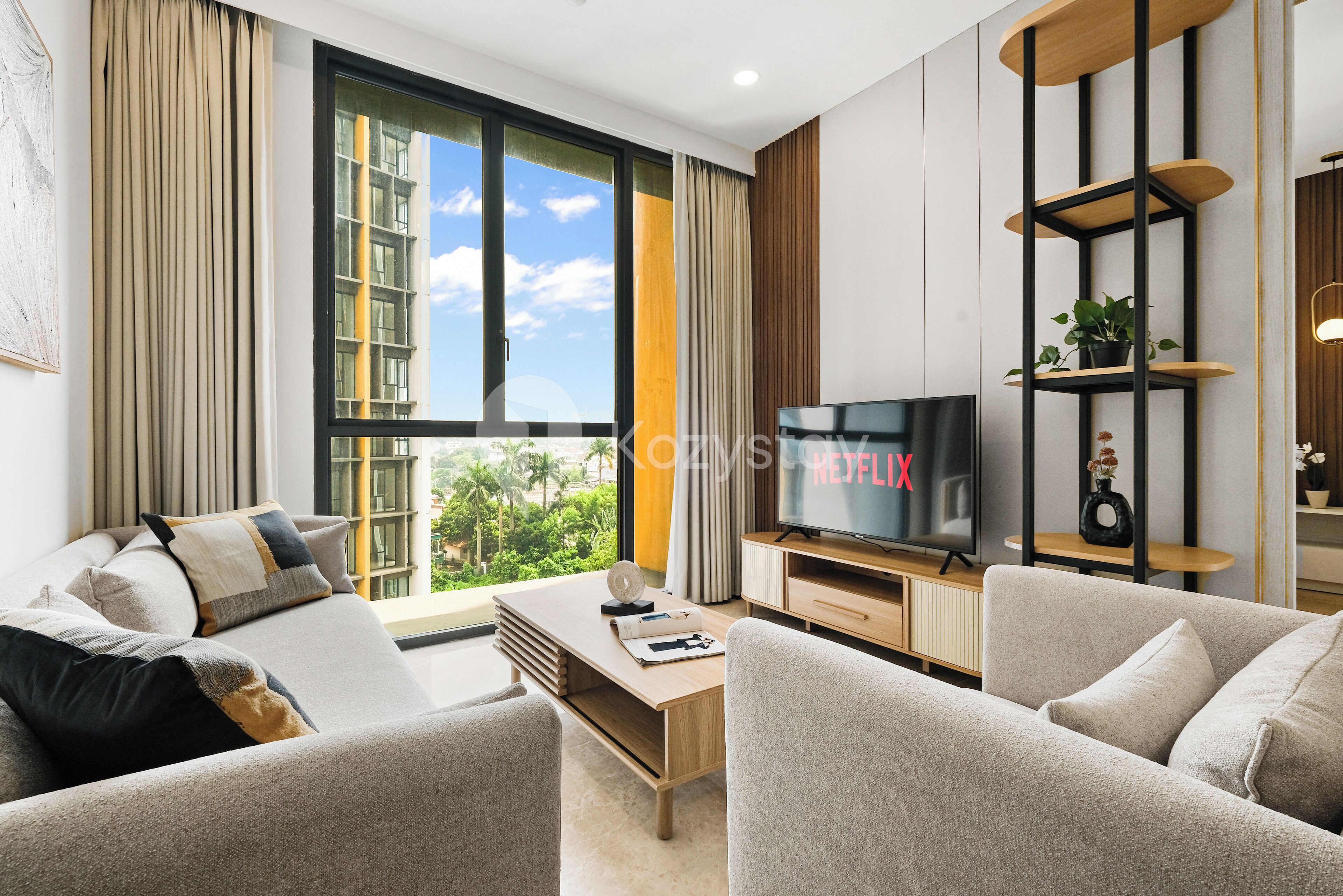 Apartamento, 2 quartos, Vista para a cidade | Sala | Smart TV, Netflix, serviços de streaming 