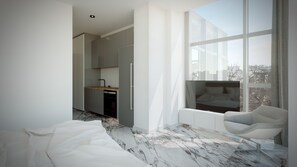 Estúdio Superior | Cofre no quarto, quartos insonorizados, Wi-fi grátis 