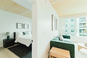 Suite, 2 quartos | Wi-fi grátis, roupa de cama fornecida 