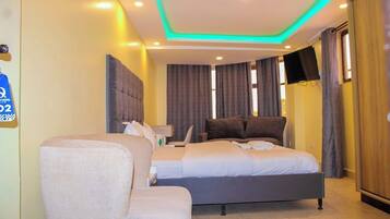 Quarto Duplo Executivo | Wi-fi grátis, roupa de cama fornecida