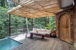 Villa Exclusiva, 1 quarto, vista para o rio | Terraço/pátio interior