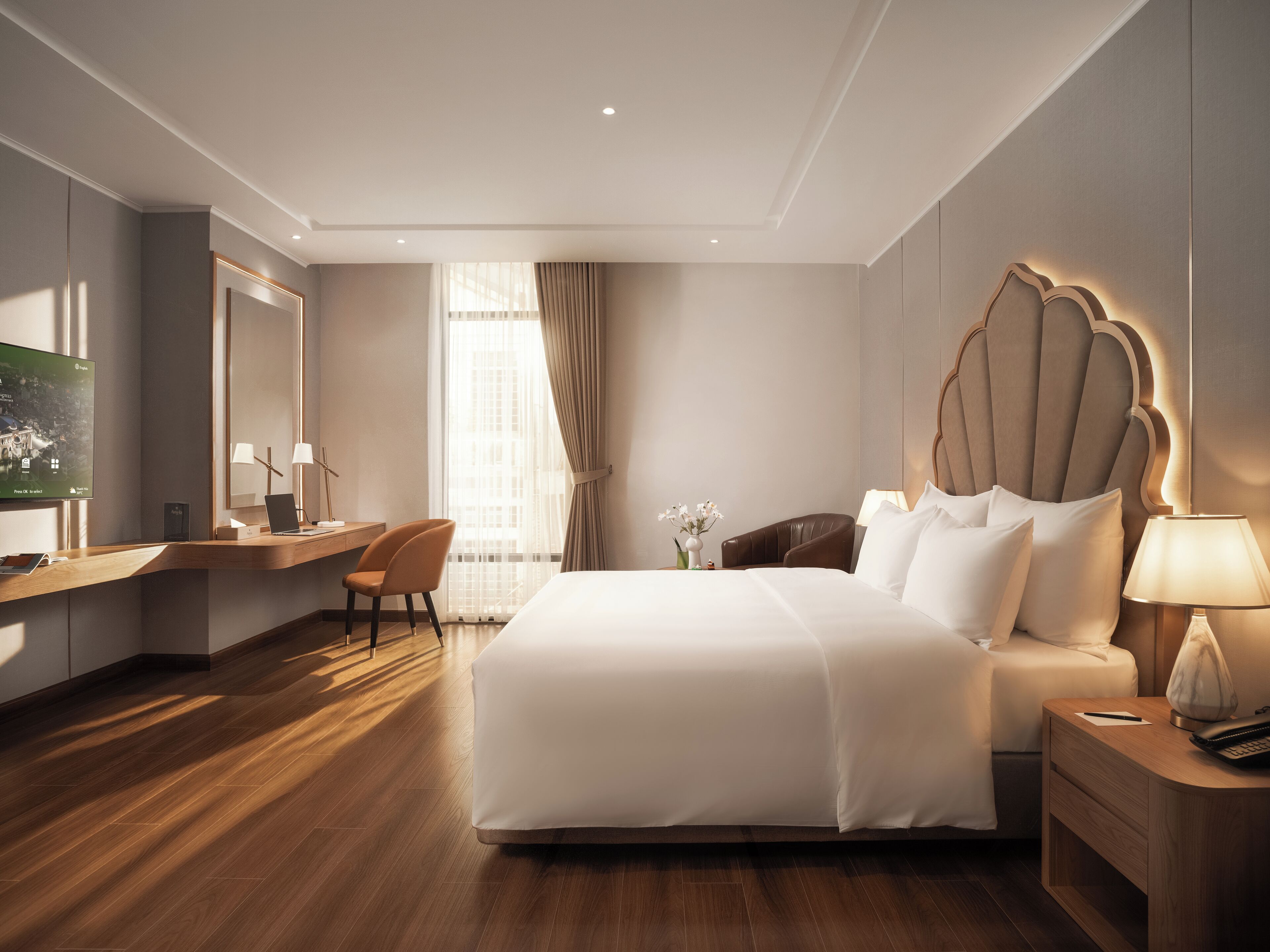 Quarto Duplo Deluxe para 1 Pessoa, 1 cama king-size | Cofre no quarto, com decoração personalizada 