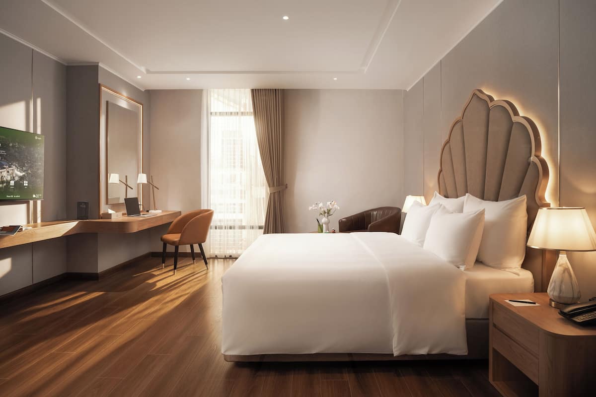 Quarto Duplo Deluxe para 1 Pessoa, 1 cama king-size | Cofre no quarto, com decoração personalizada