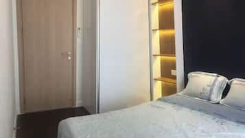 Suite Presidencial, 2 quartos, acesso ao Club Lounge, Vista para a cidade | Lençóis de algodão egípcio, roupa de alta qualidade, edredões de penas