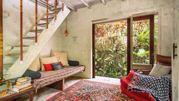 Villa, 1 quarto, cozinha, vista para o jardim | Sala