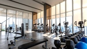 Apartamento, 1 quarto, acessível, piscina particular | Academia de ginástica