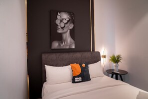 Apartamento Deluxe, Vista para a cidade | Ferro/tábua de engomar, Wi-fi grátis, roupa de cama fornecida 