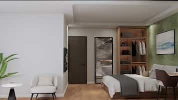 Quarto Duplo Executivo | Casa de banho | Um secador de cabelo, toalhas fornecidas, sabão, champô