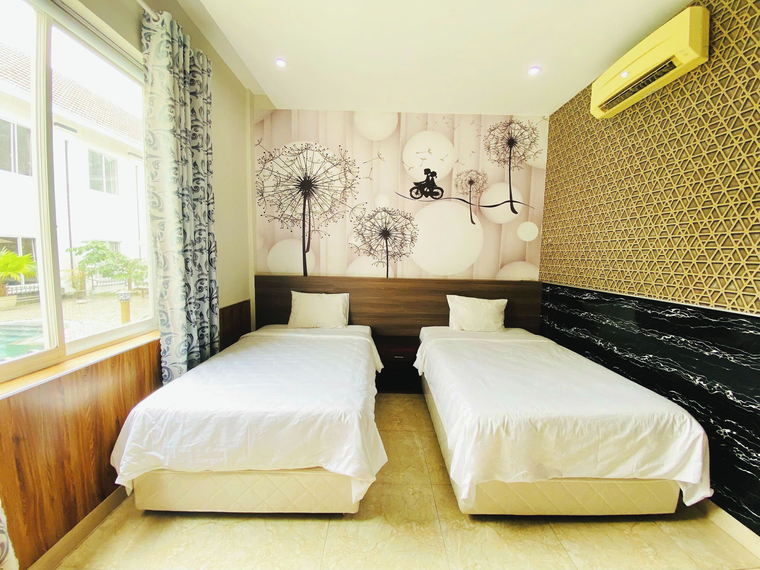 Quarto duplo luxo | Cortinas blackout, Wi-Fi de cortesia