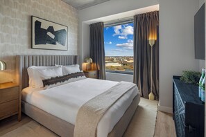 Apartamento de Luxo, 1 quarto, cozinha | Lençóis de algodão egípcio, roupa de alta qualidade, edredões de penas 