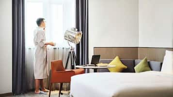 Quarto Individual Standard, Vista para a cidade | Cofre no quarto, cortinas/cortinados opacos, quartos insonorizados