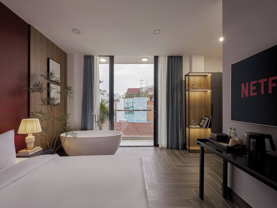 Quarto júnior, sacada | Roupas de cama de algodão egípcio, roupas de cama premium, escrivaninha
