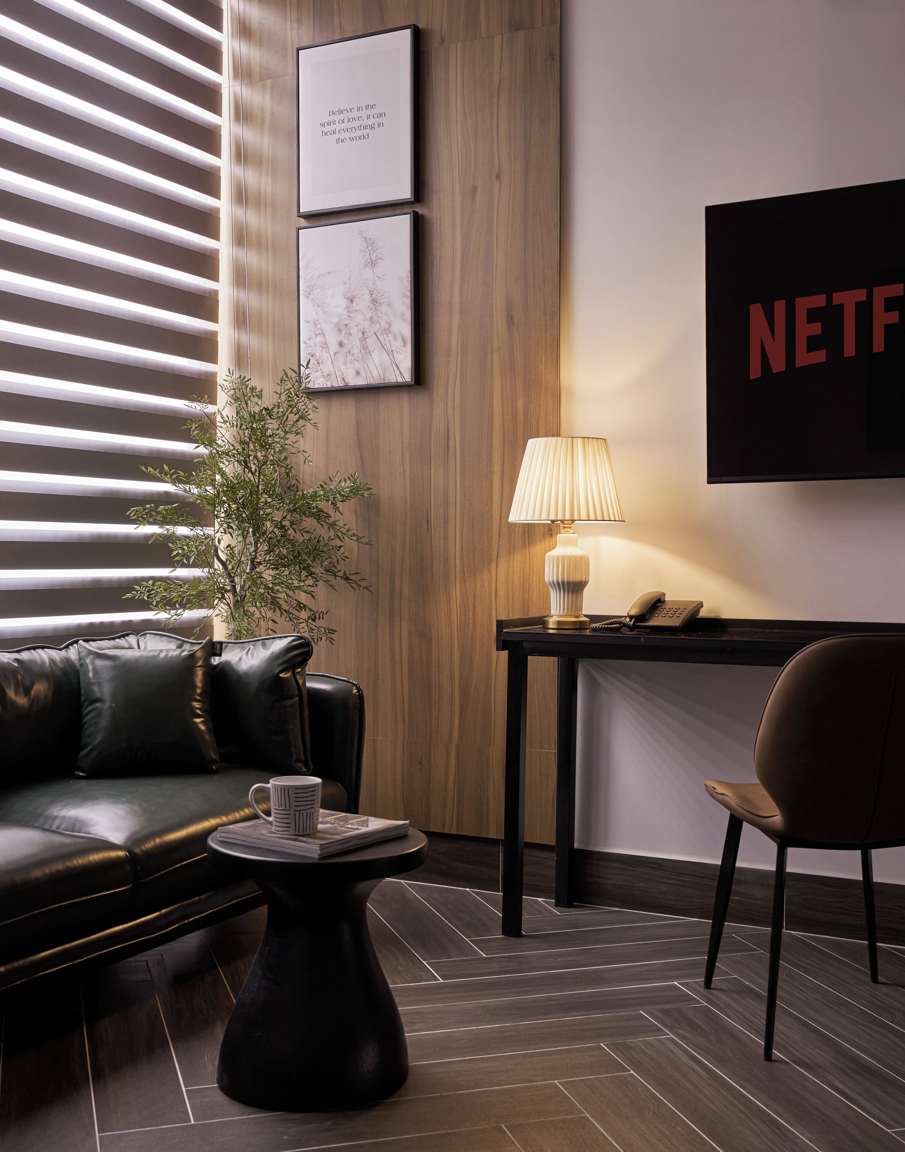 Estúdio Deluxe, cozinha, Vista para a cidade | Vista do quarto