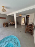 Bangalô superluxo, piscina particular | Parte interna