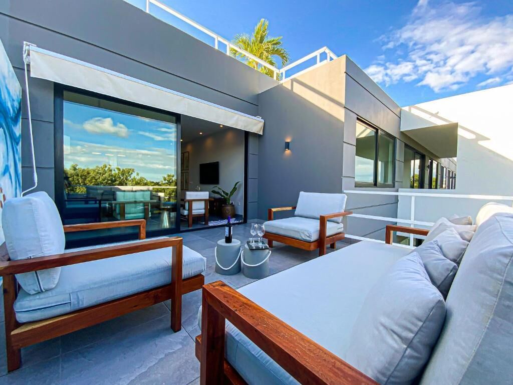 Apartamento de Luxo, 2 quartos, varanda, vista para o campo de golfe | Terraço/pátio interior