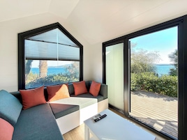 Casa Móvel, 1 quarto, terraço, vista parcial para o mar | Vista do quarto