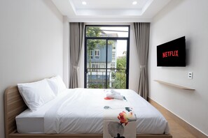 Estúdio Comfort, Vista para a cidade | Secretária, ferro/tábua de engomar, Wi-fi grátis 