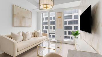 Suite Empresarial, vista para o pátio | Sala de estar