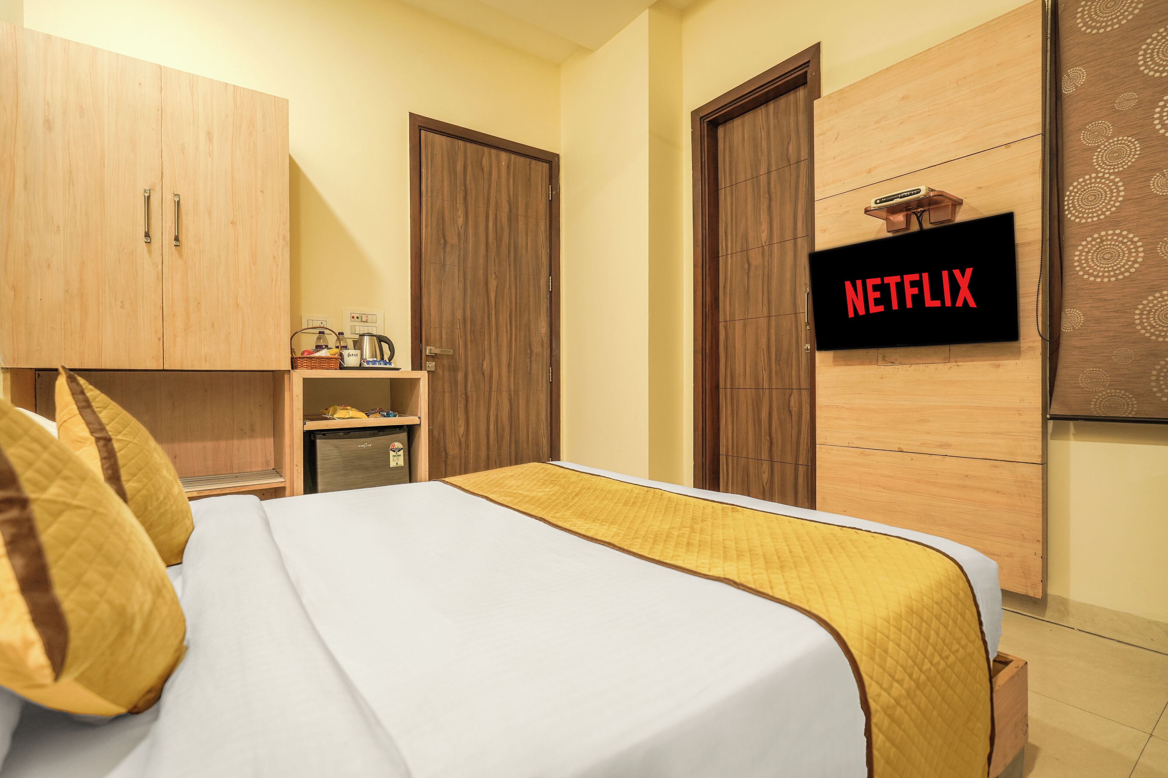 Quarto Deluxe | Cofre no quarto, secretária, cortinas/cortinados opacos, Wi-fi grátis 