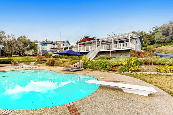 'Whispering Oaks Estate' W/ Pool & View In Murphys - Murphys, CA