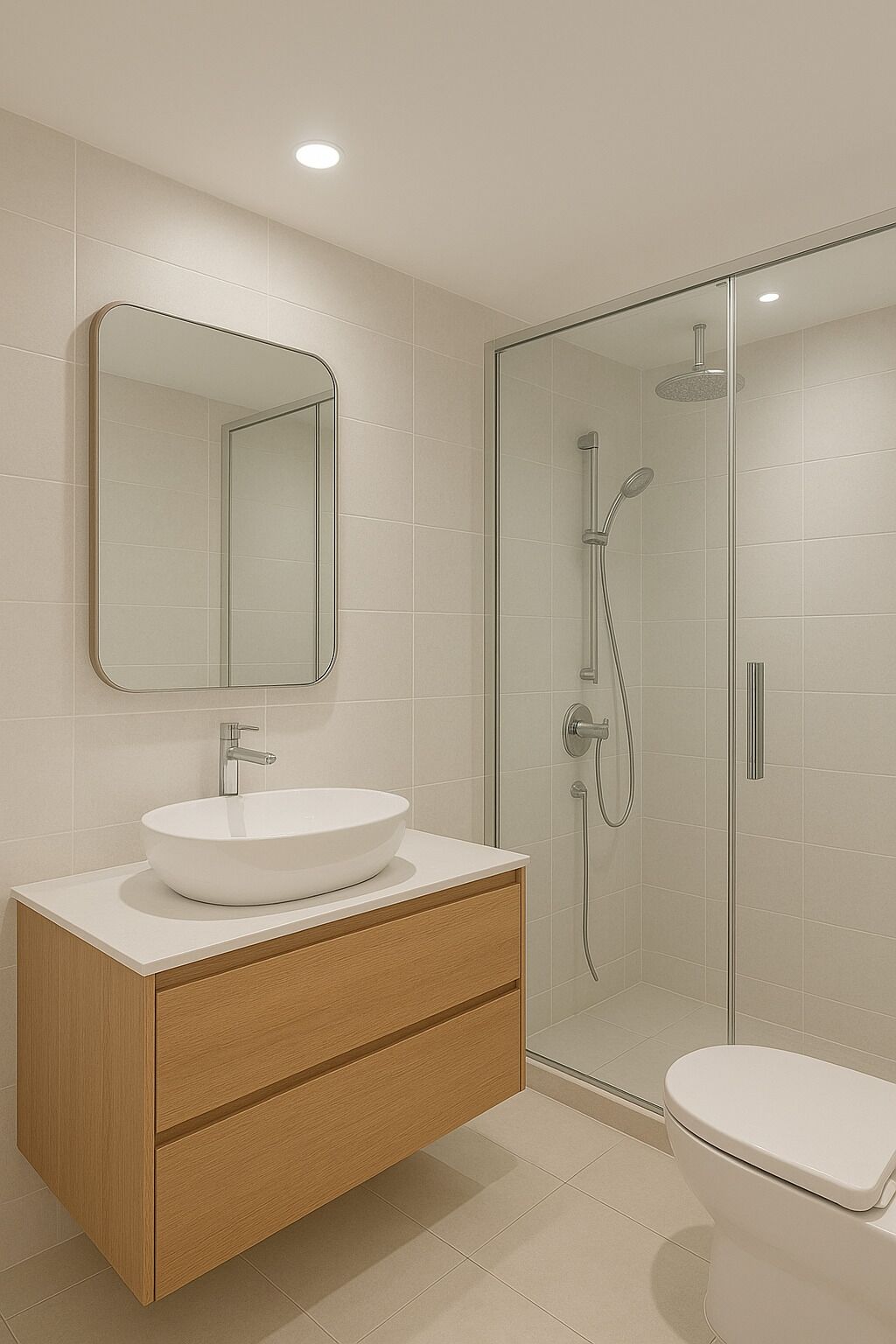 Um polibã, toalhas fornecidas, sabão, champô 