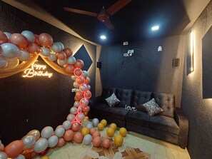 Área para festas de aniversário