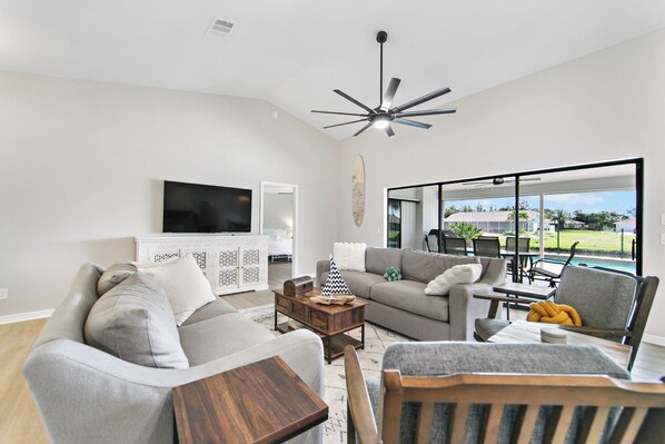 Luxury Waterfront Getaway w/ Heated Pool, Office Space & Beach Access ...