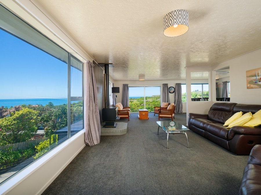 Casa Familiar, vista para o oceano | Sala de estar