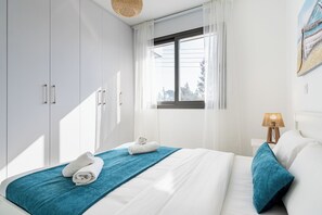 Apartamento, 1 cama de casal e sofá-cama, cozinha, Vista para a cidade | Lençóis de algodão egípcio, roupa de alta qualidade 