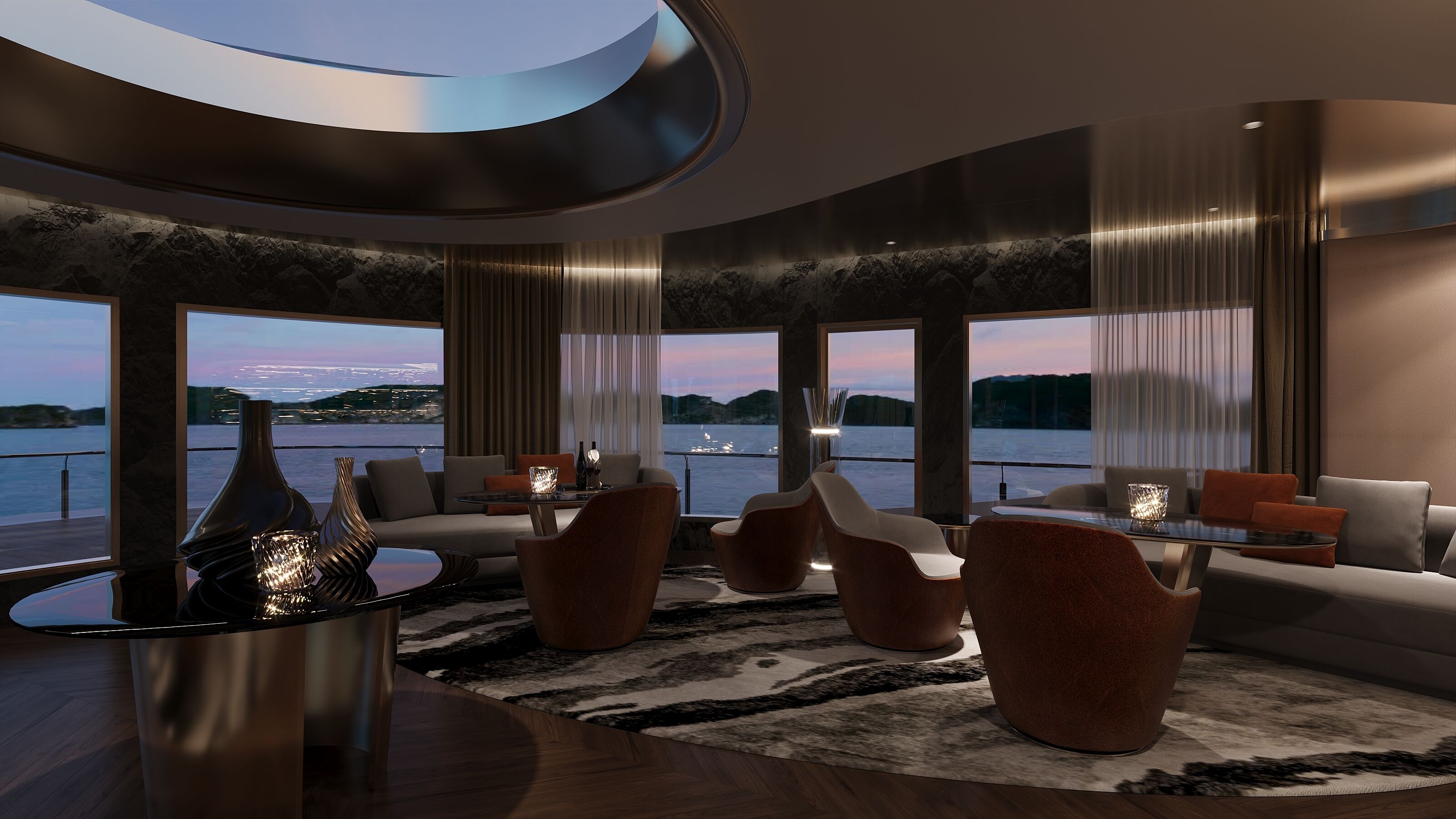 Cabana de Madeira Presidencial, varanda, vista para o oceano | Vista do quarto