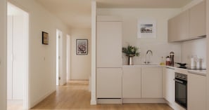 Apartamento Comfort | Cozinha privada | Um micro-ondas, um forno, uma placa de cozinha