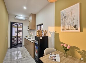 Apartamento Deluxe, 2 quartos, varanda | Cozinha privada