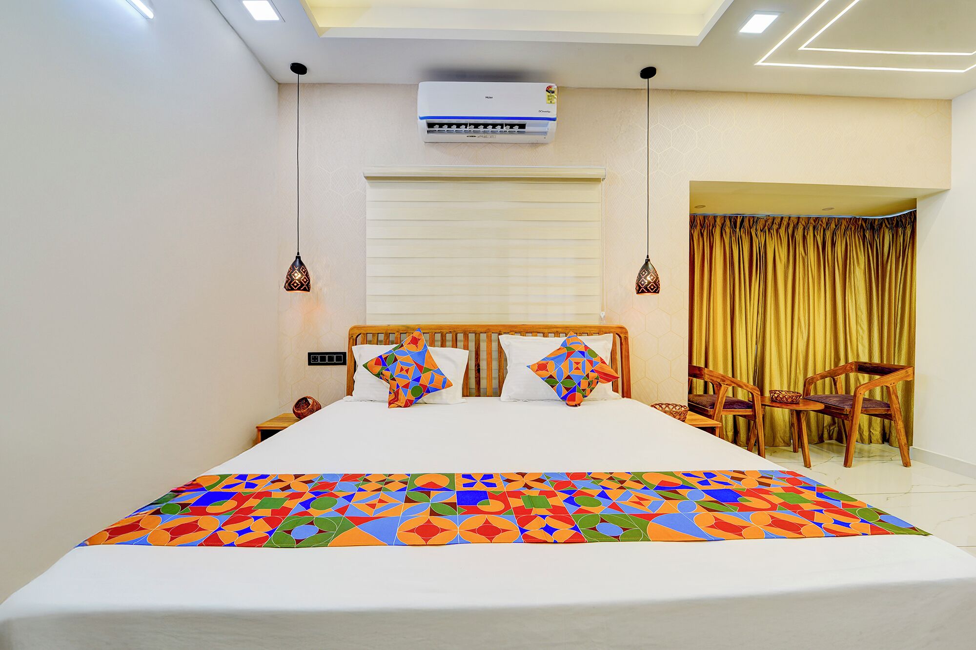 Lençóis de algodão egípcio, roupa de alta qualidade, cofre no quarto 