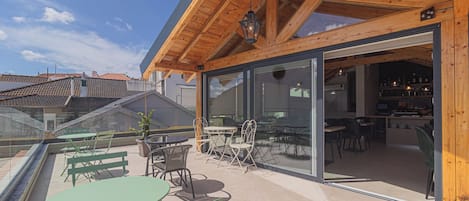 Terraço no piso superior