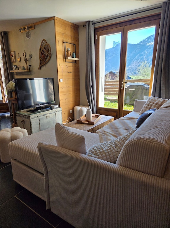Samoëns Appartement 6 Pers. Avec Terrasse, Jardin Et Vue Panoramique - Sixt-Fer-à-Cheval