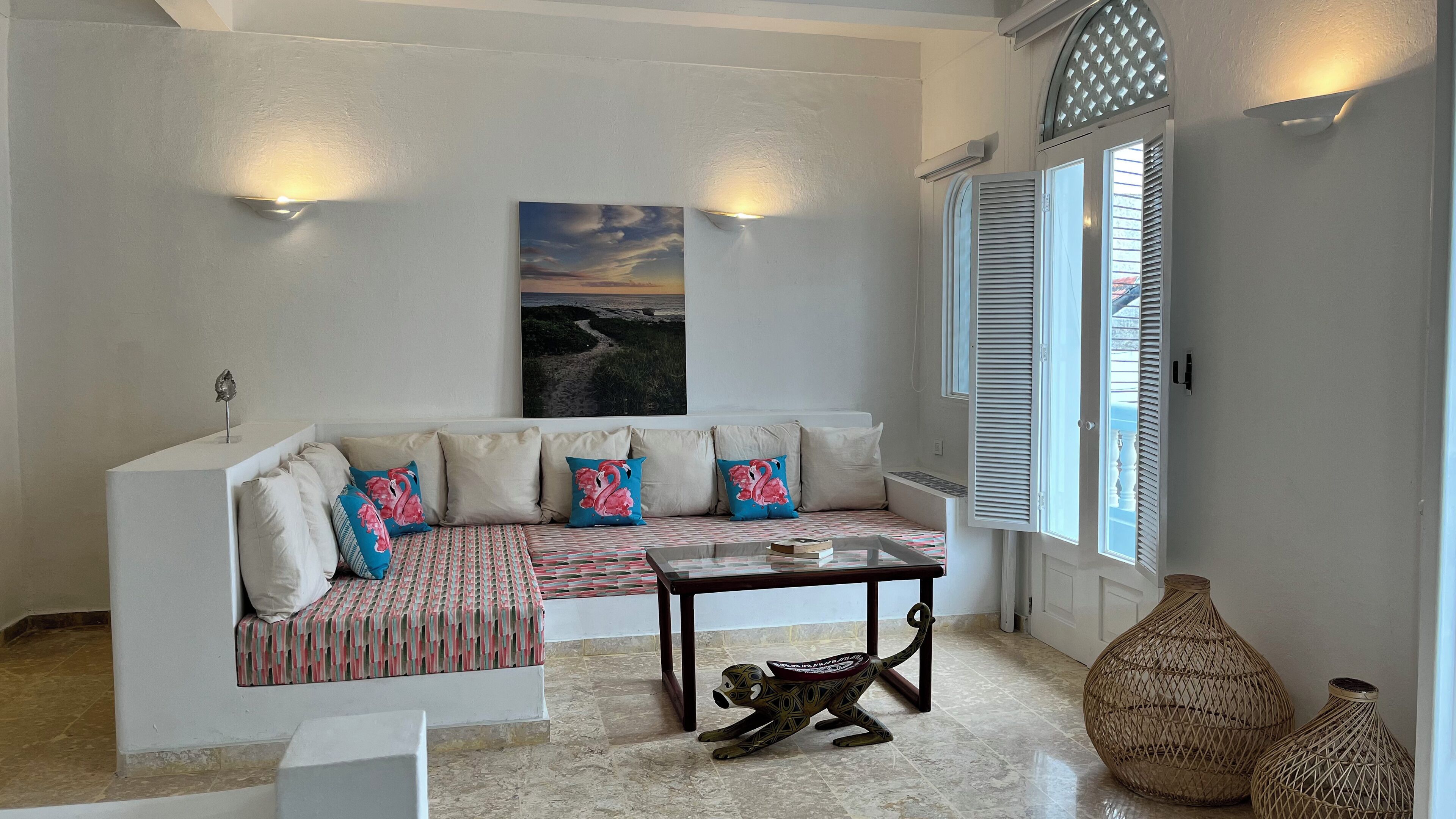 Apartamento, vista para a cidade | Área de estar