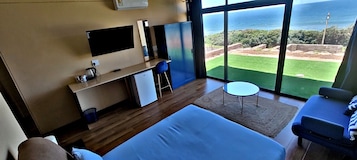 Quarto casal superluxo, sacada, vista para o mar | Wi-Fi de cortesia