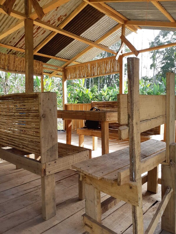 Cabana de Madeira Comfort, vista para a colina | Sala de estar