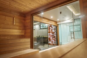 Sauna, banheira de hidromassagem, banho turco 
