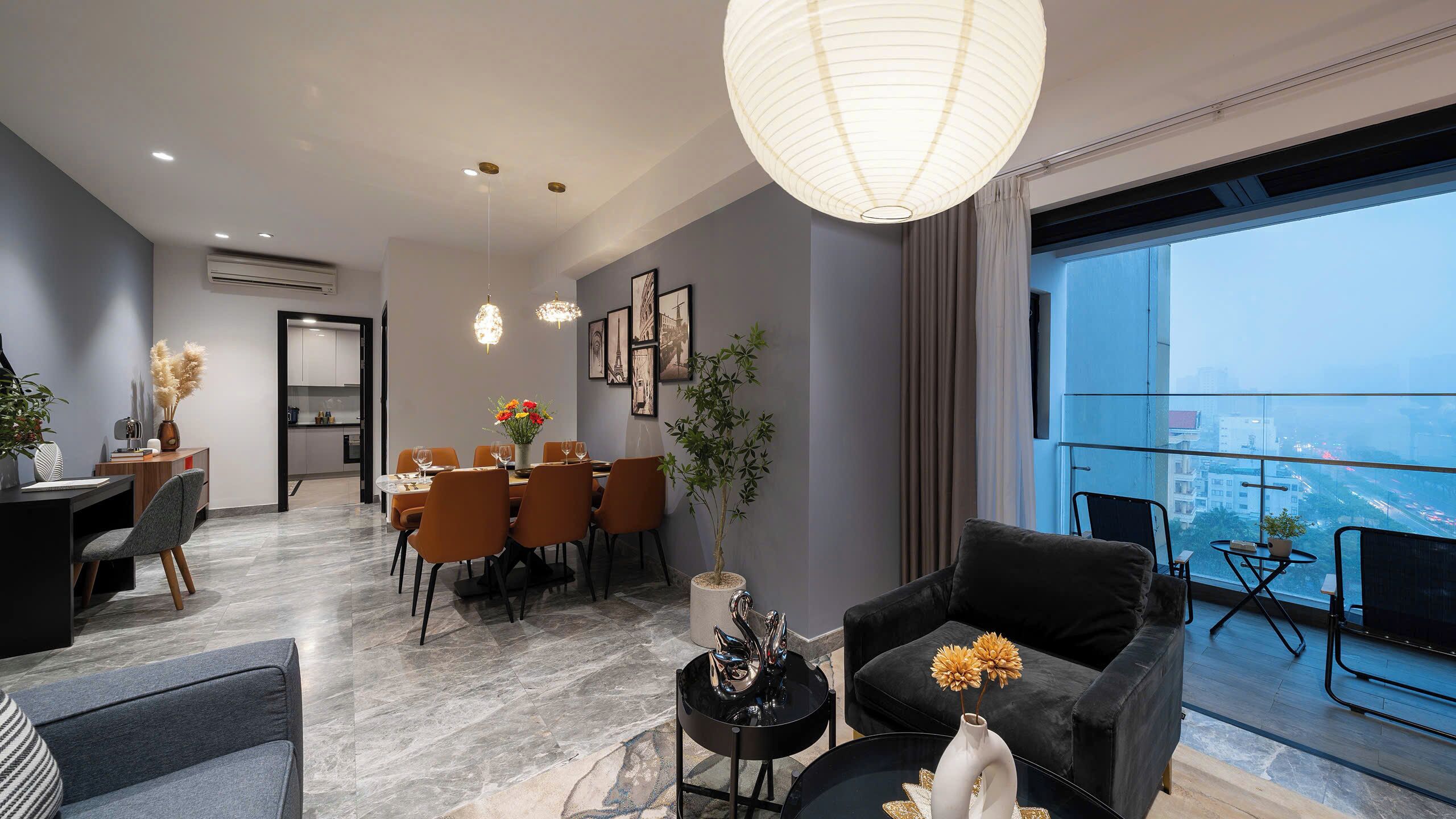 Suíte presidencial, 2 quartos, acesso ao Club Lounge, vista para a cidade | Roupas de cama de algodão egípcio, roupas de cama premium