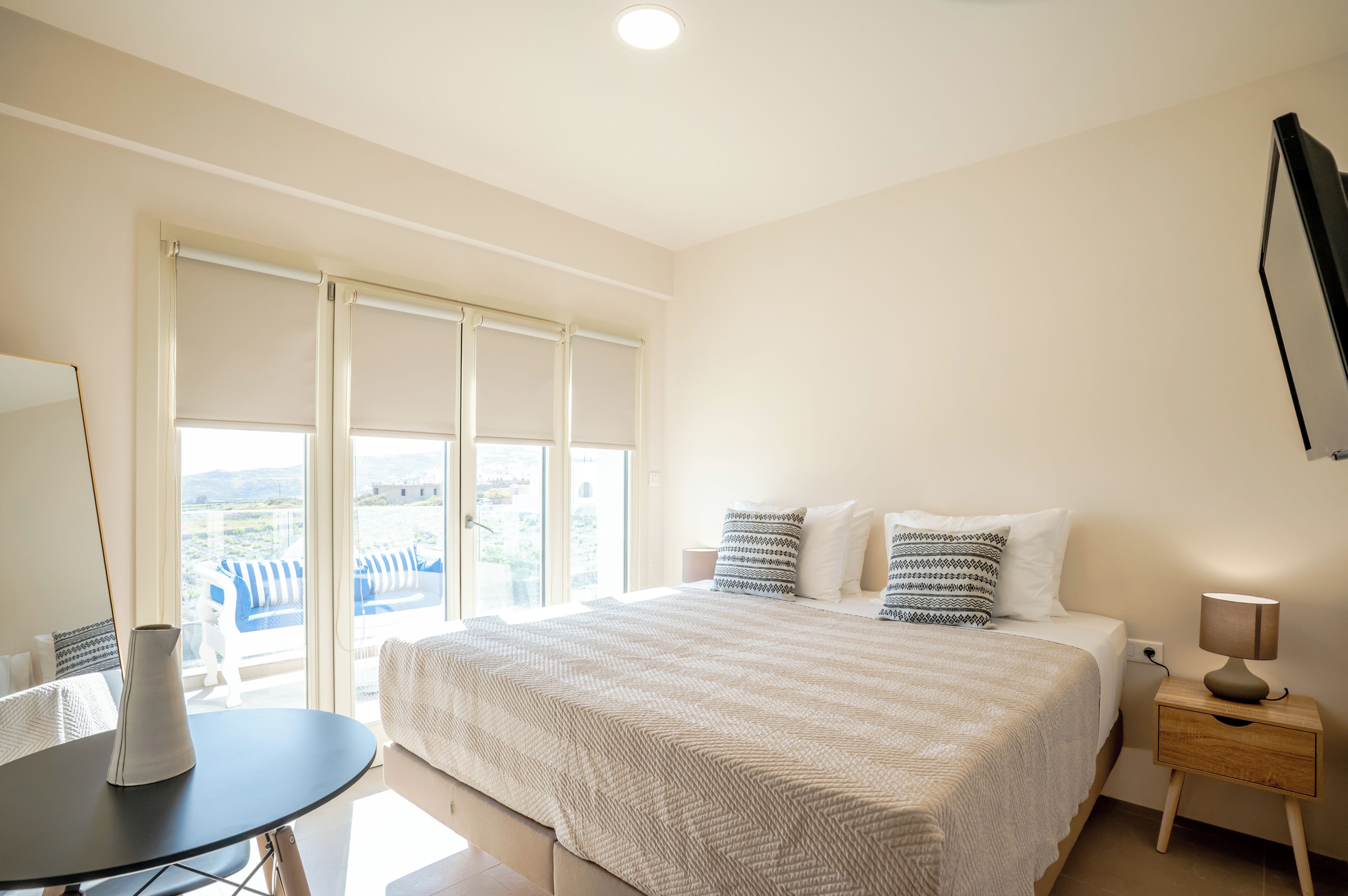 Quarto Duplo Superior, vista para o mar | Roupa de alta qualidade, Wi-fi grátis, roupa de cama fornecida 