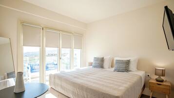 Quarto Duplo Superior, vista para o mar | Roupa de alta qualidade, Wi-fi grátis, roupa de cama fornecida